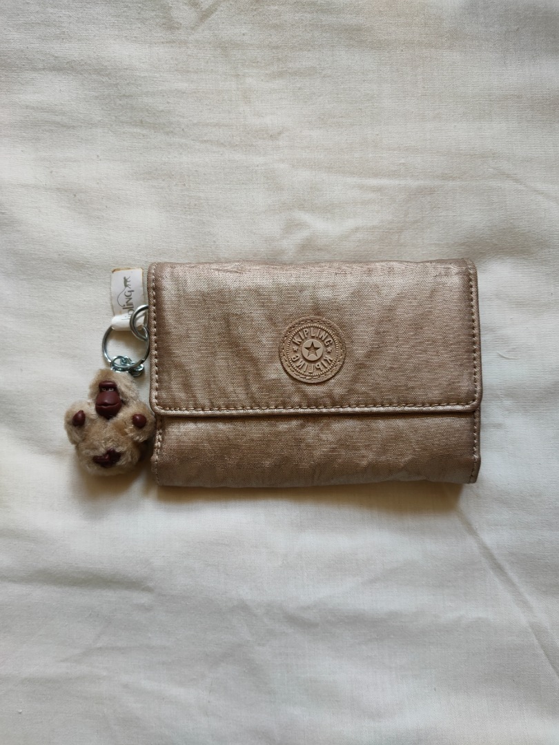 KIPLING Medium Pixi Wallet in GOLD, Women's Fashion, Bags & Wallets ...