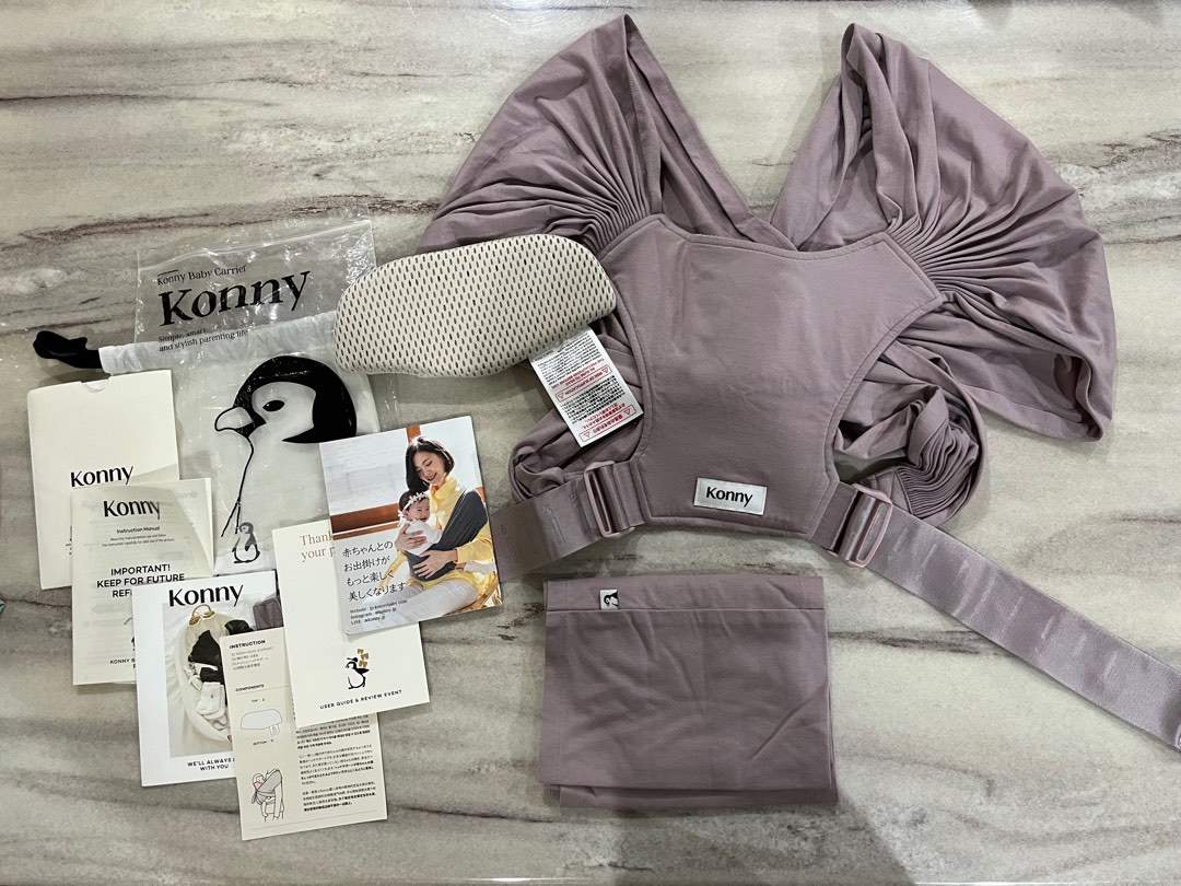 Konny Flex Pink with head support XS to XL elastech, Babies & Kids, Going Out, Carriers & Slings ...