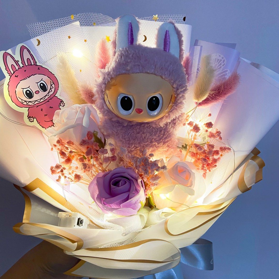 Labubu Bouquet (lychee berry) - labubu flower, Hobbies & Toys ...
