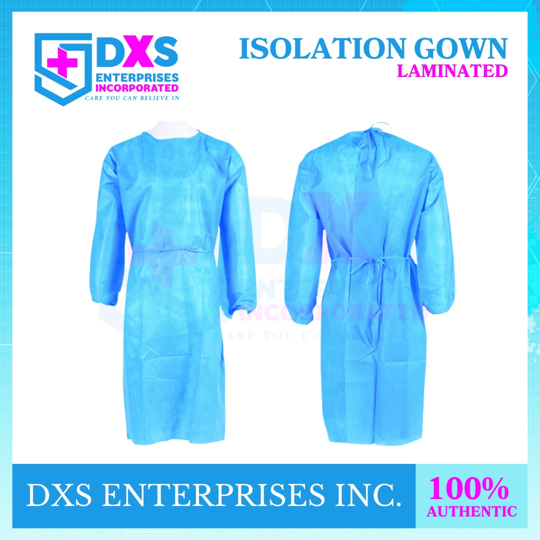 LAMINATED ISOLATION GOWN | DISPOSABLE ISO GOWN, Health & Nutrition ...