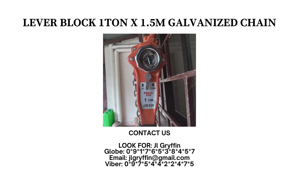 Lever Block 1Ton x 1.5M Galvanized Chain, Commercial & Industrial ...