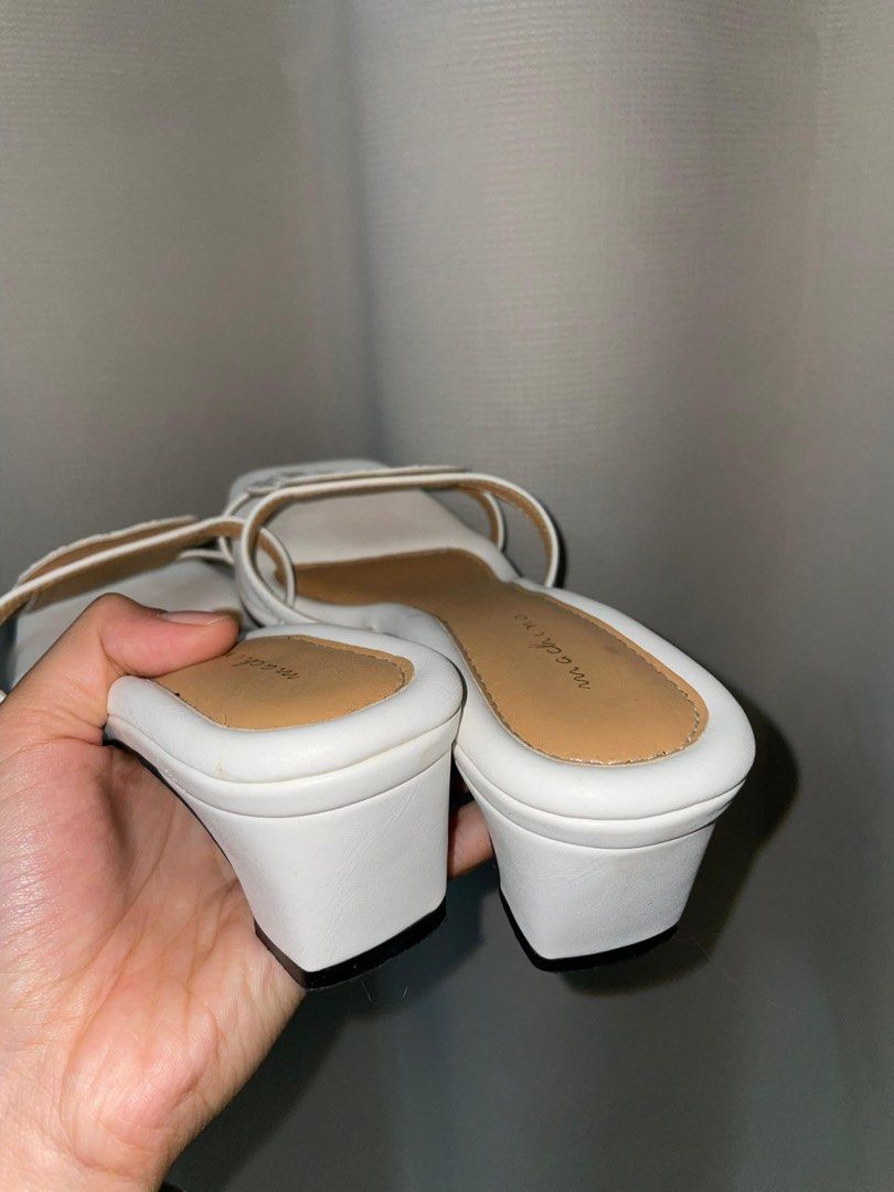 (LIKE NEW) Lady Hana White Heels Glowing Season, Women's Fashion ...