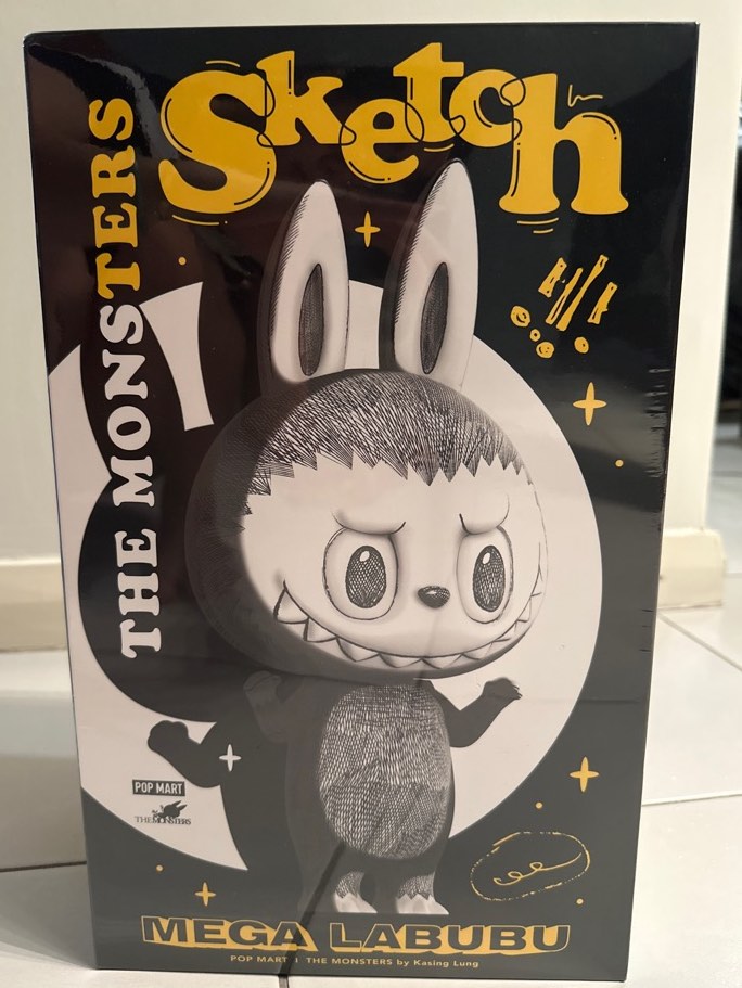 MEGA LABUBU 400% Sketch, Hobbies & Toys, Toys & Games on Carousell