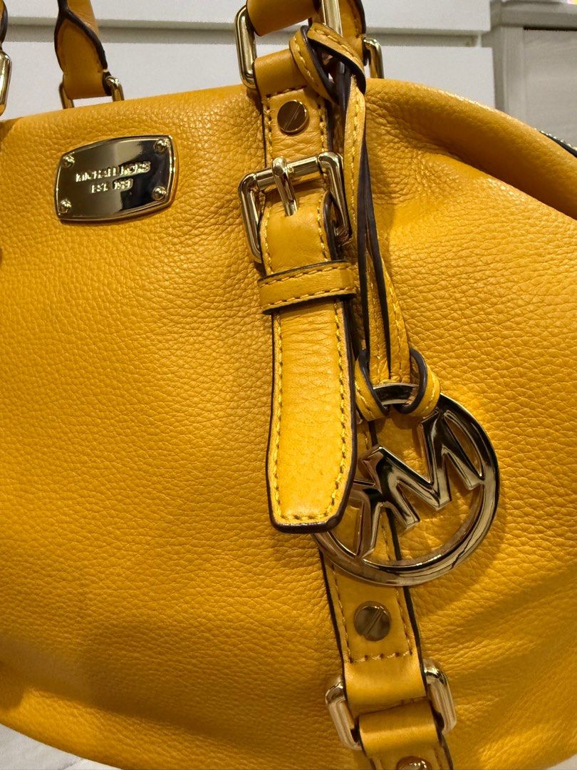 Michael kors bedford satchel yellow store