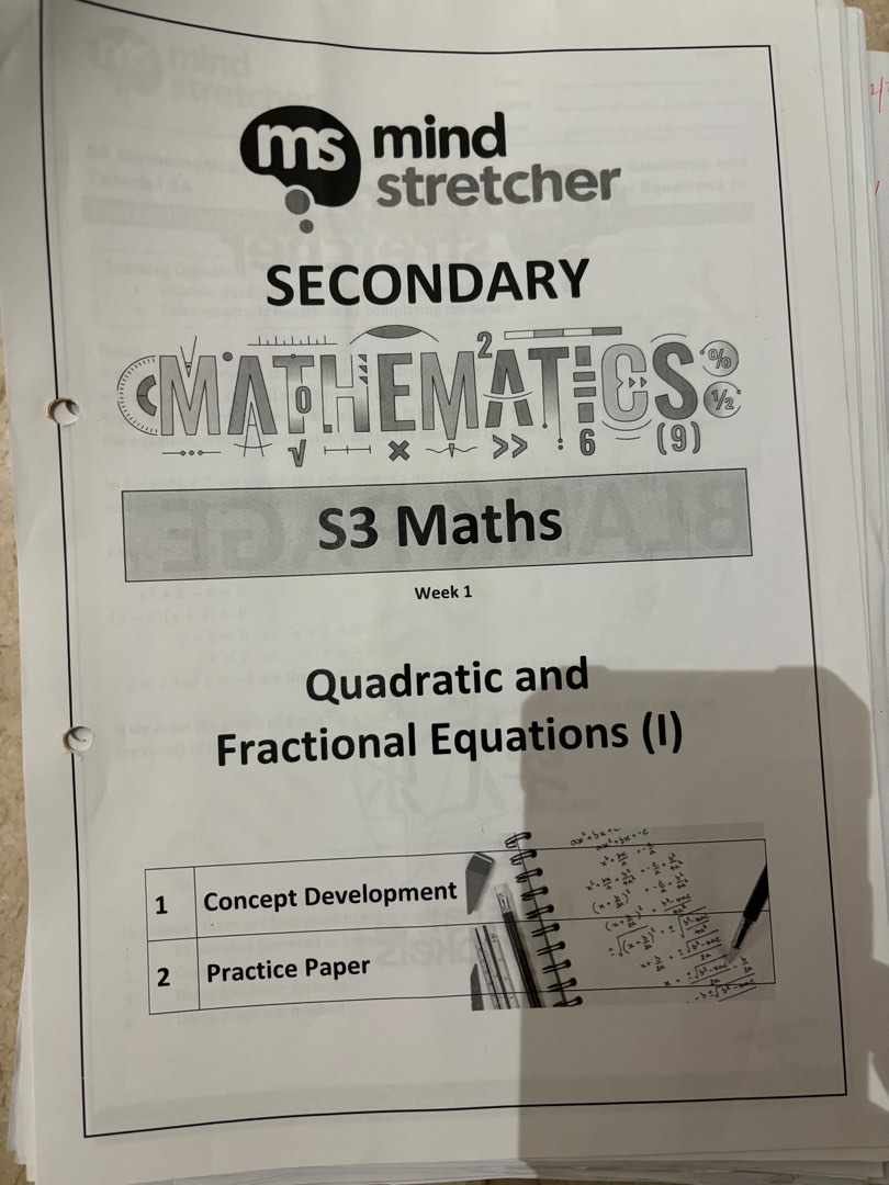 Mindstretcher Secondary 3 Maths, Hobbies & Toys, Books & Magazines ...