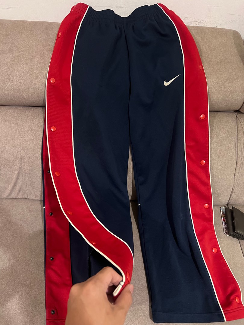 Nike side button pants baggy, Men's Fashion, Activewear on Carousell