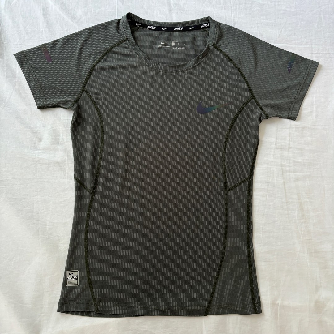 nike vaporknit green grey dri fit top, Women's Fashion, Activewear on ...
