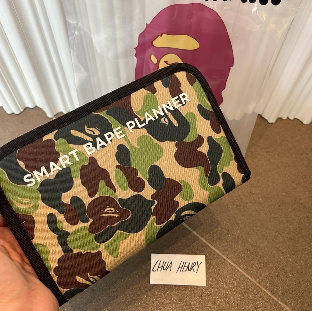 Original Bape Magazine Camo Smart planner pouch bag clutch bag, Men's ...