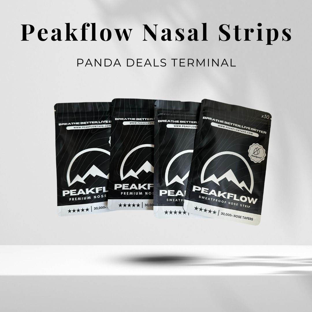 Peakflow Nasal Nose Strip Premium Lavender & Sweat Proof Running Exercise Sleeping Snoring ...