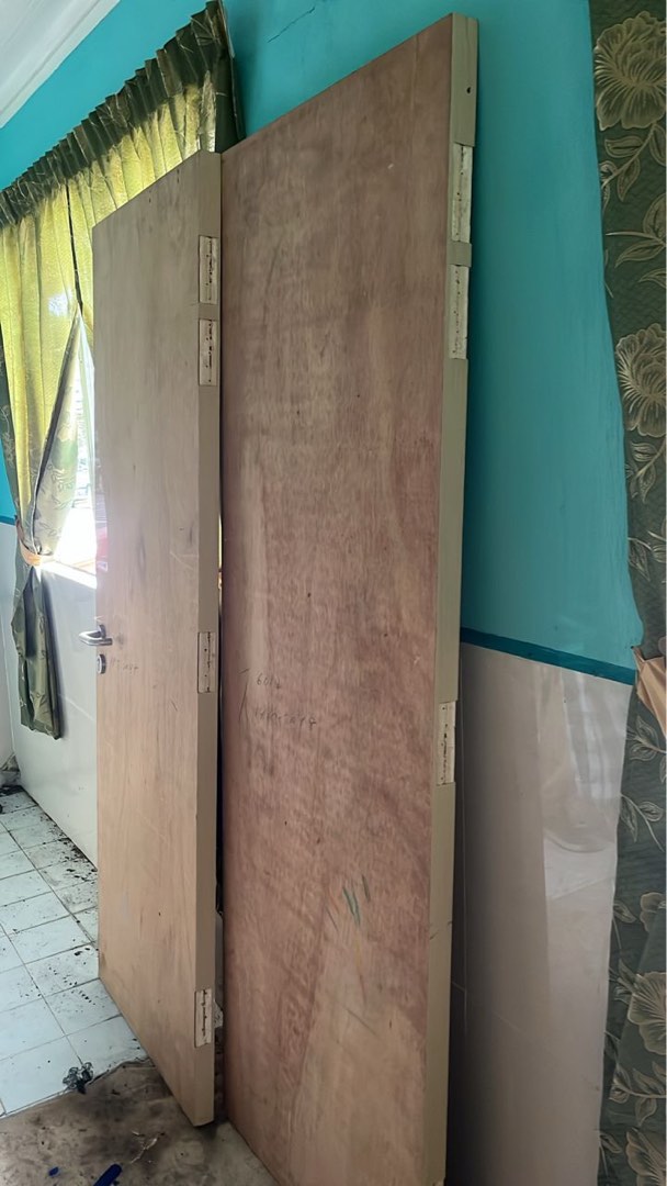 pintu kalis api / pintu bomba / fire door, Furniture & Home Living ...