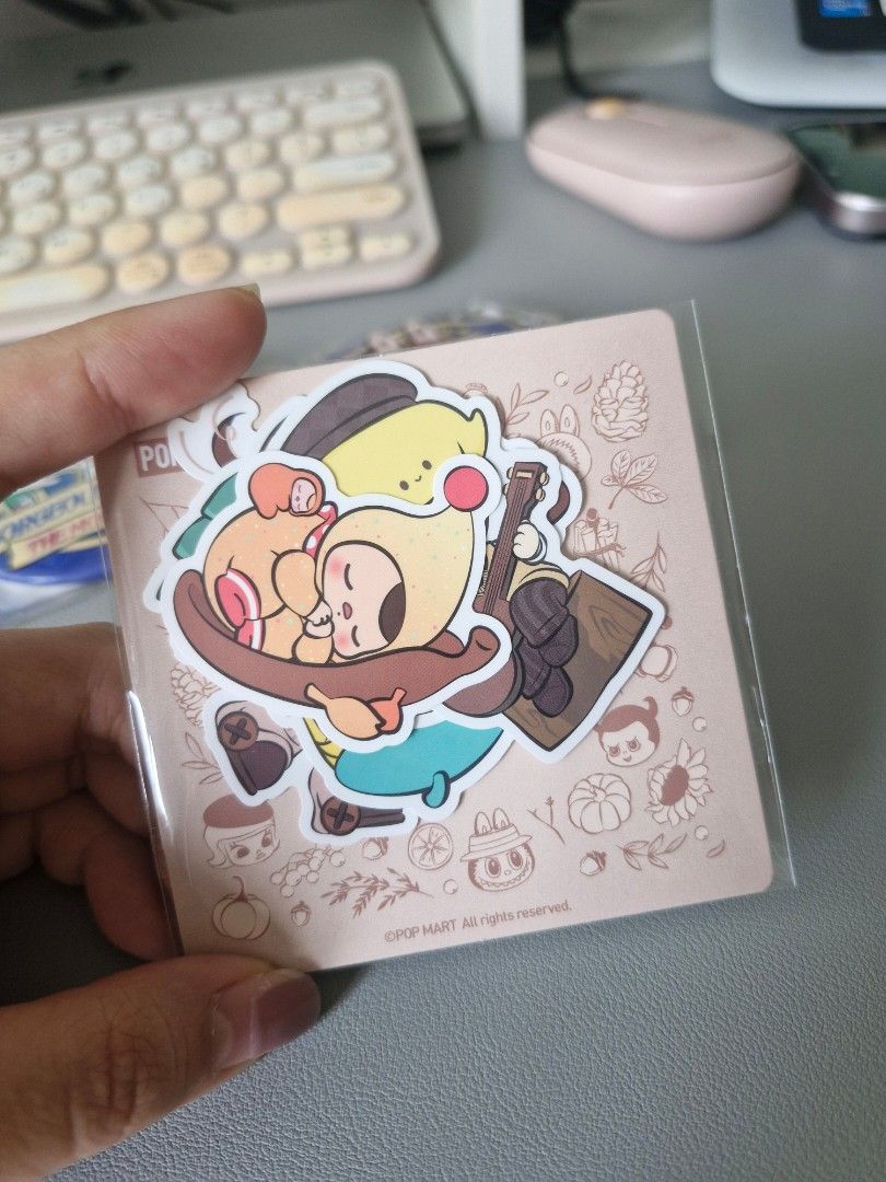 Popland Exclusive Popmart autumn edition stickers & Labubu badge ...