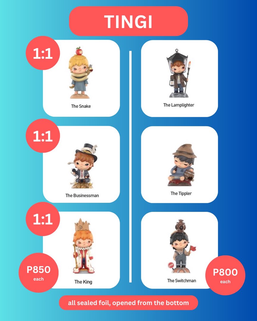 Popmart Hirono x Le Petit Prince: King, Snake, Business Man ...