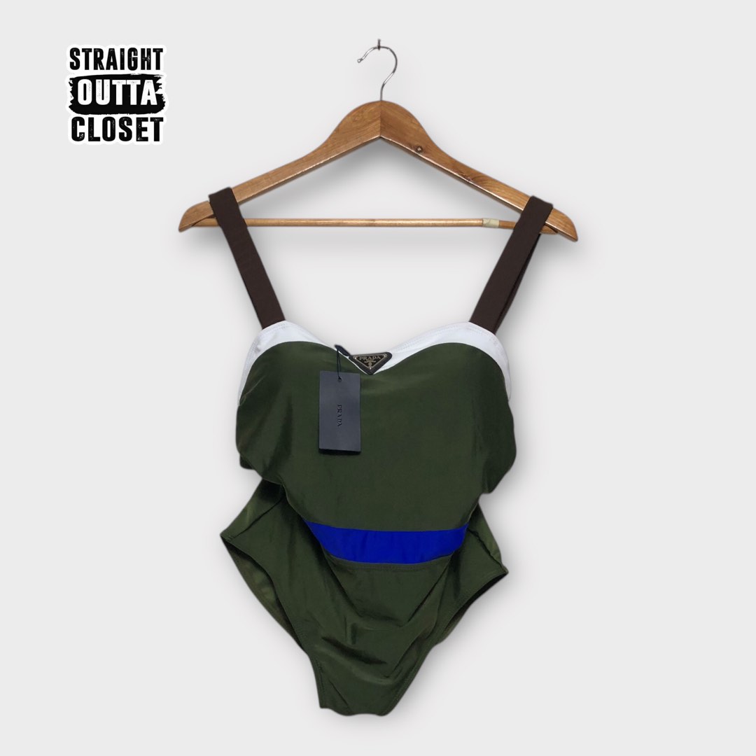 PRADA EMBLEM LOGO SWIM SUIT, Luxury, Apparel on Carousell