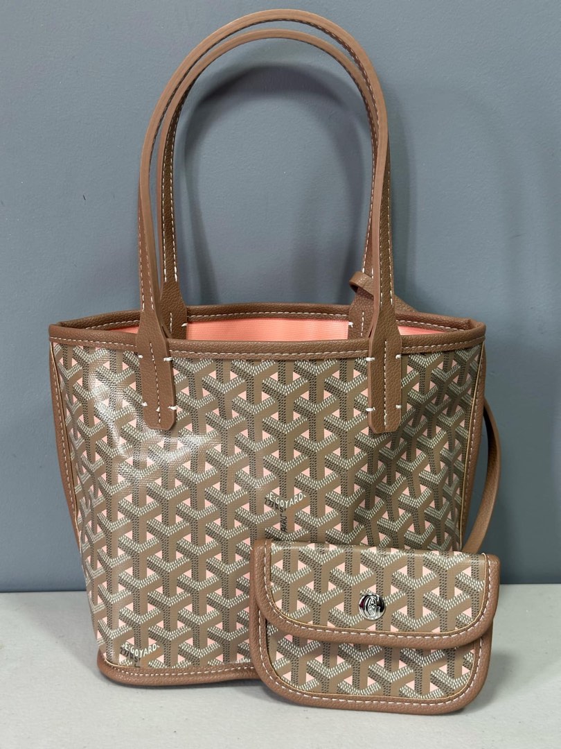 Reversible Mini Goyard Tote Bag with pouch, Luxury, Bags & Wallets on ...