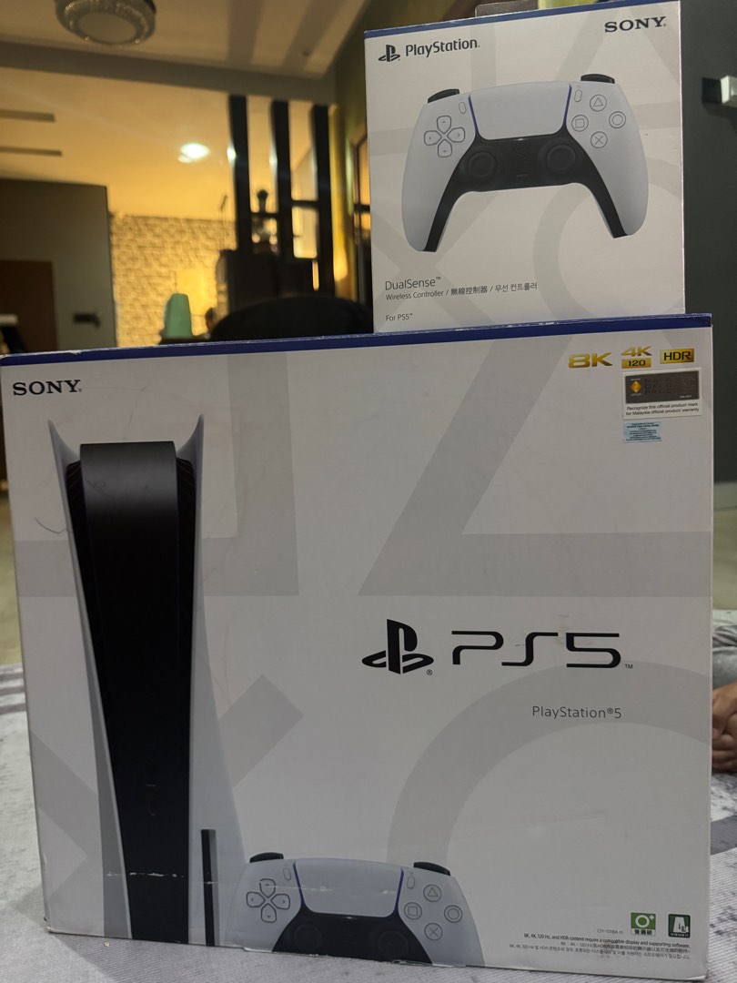 Sony PS5 CFI-1018A 01 Full set with Extra 1 Joystick (TOTAL 2 Joystick), Video Gaming, Video ...