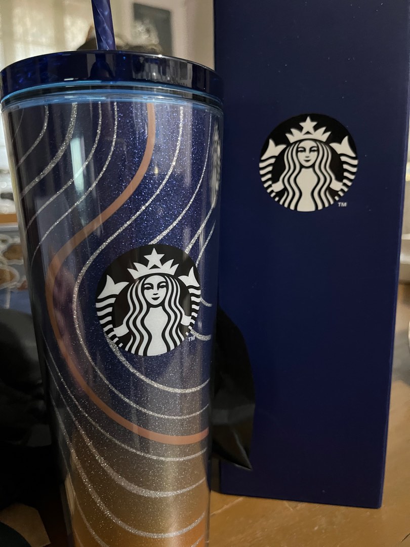 Starbucks 2025 indigo cold cup tumbler, Furniture & Home Living ...