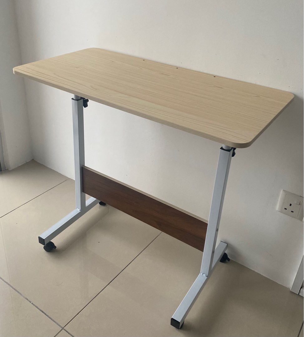 Table with Wheels Computer Desk (Adjustable Height), Furniture & Home ...