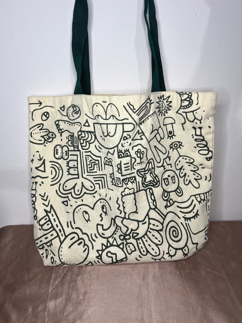 Uniqlo tote bag by Barry McGee, Women's Fashion, Bags & Wallets, Tote Bags on Carousell
