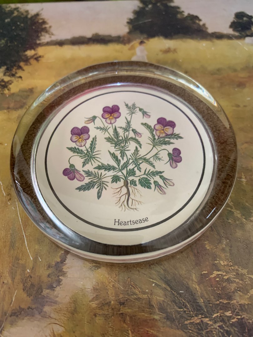 Vintage Village Green Country Crafts Glass Paperweight Sharon Jervis ...