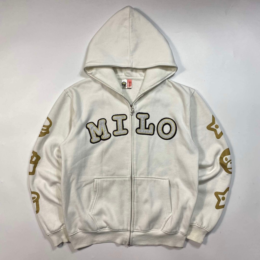 Y2k Baby Milo by Bathing Ape Full Zip Up Hoodie, Men's Fashion, Coats ...