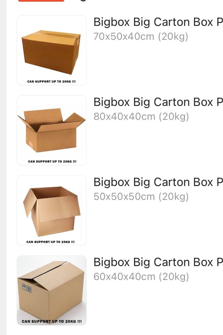 10 large boxes (mix of sizes): used once (with tape on it), Furniture ...