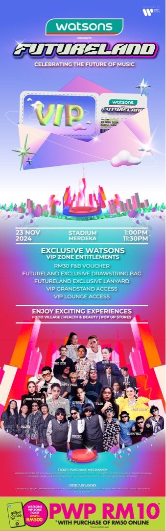 Rm300 untuk 2 VIP TICKETS FUTURELAND CONCERT STADIUM MERDEKA, Tickets ...