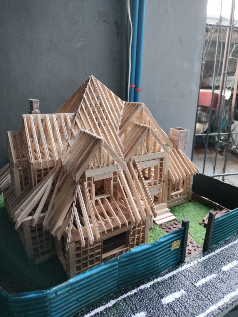 2-Storey House Wood Framing / House Framing, Hobbies & Toys, Stationary ...