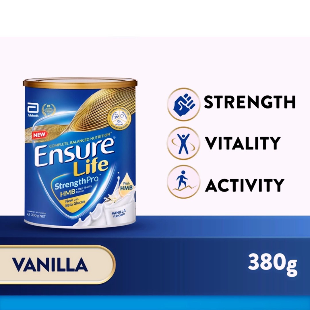 10x Ensure Life StrengthPro Milk Powder (Vanilla)!, Health & Nutrition ...