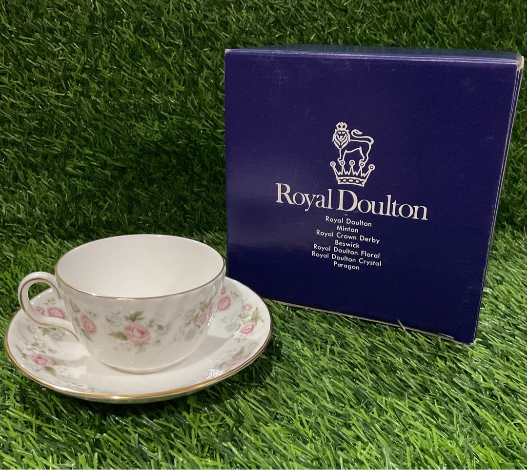 A52 Royal Doulton Minton 1793 England Limited Edition Pink Spring Bouquet Fine Bone China Cup ...