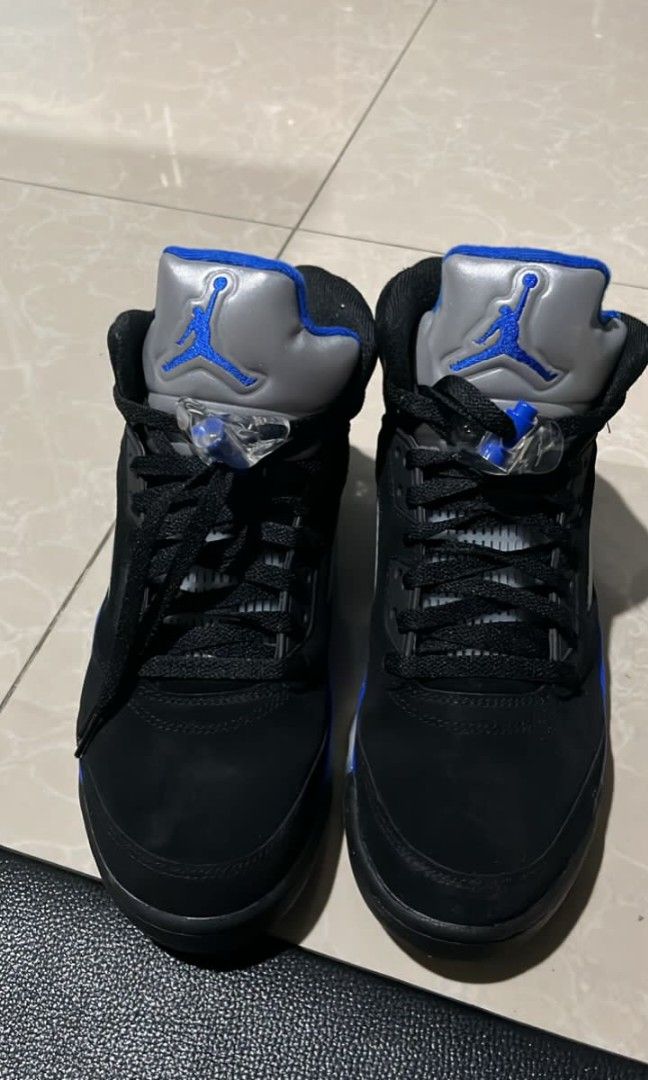 Air Jordan AJ 5 Retro Racer Blue Black, Men's Fashion, Footwear ...