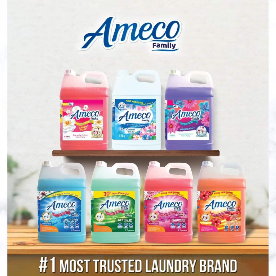 Ameco Detergent Laundry Liquid Sabun Dobi Viral 9.7kg 7 Haruman 5 Dalam 1, Furniture & Home ...