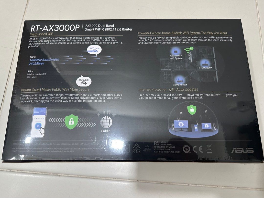 Asus AX3000 RT-AX3000P Wifi 6 Router Next Gen Smart Dual Band Router ...