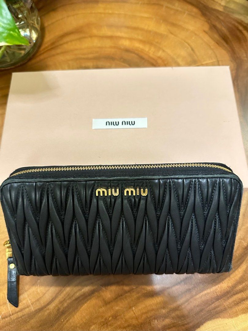 Authentic MIU MIU long wallet, Luxury, Bags & Wallets on Carousell