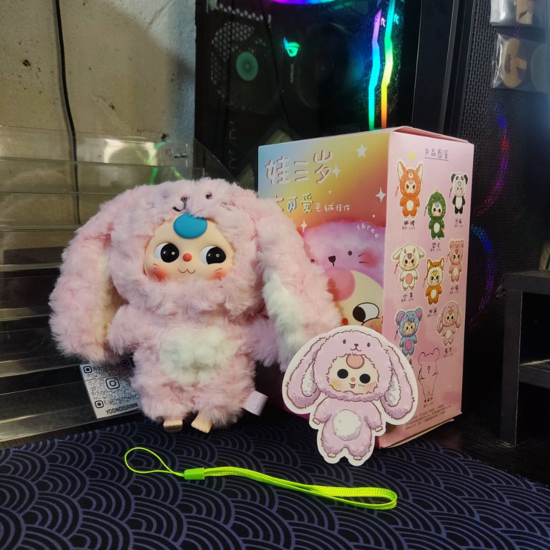 Baby Three Pink - Big Cute Plush Pendant Blind Mystery Box Unsealed ...