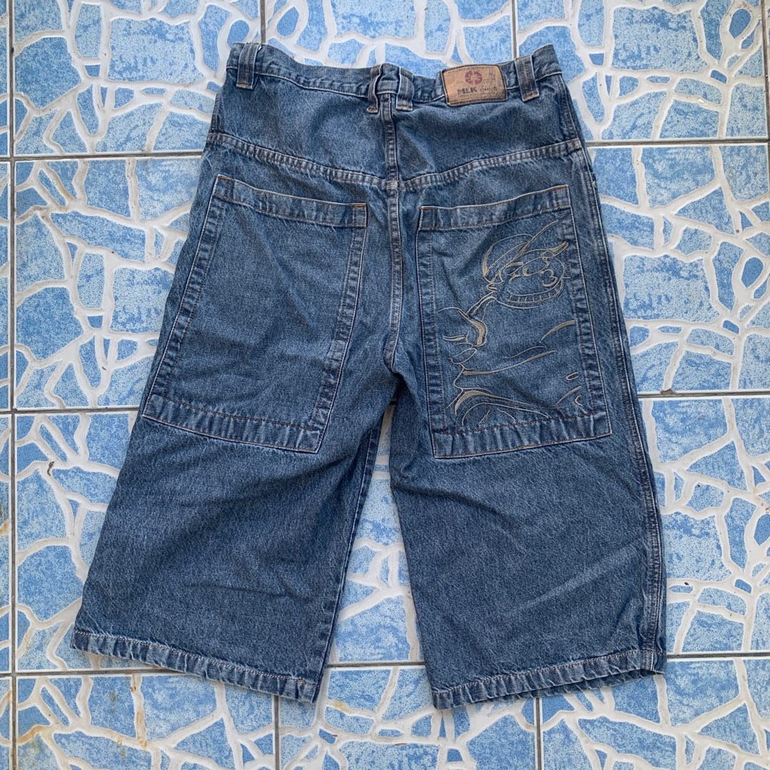 BIG POCKET EMBROIDED JORTS, Men's Fashion, Bottoms, Shorts on Carousell