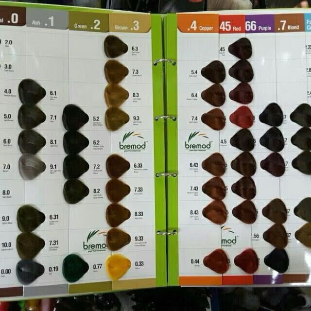 BREMOD HAIR COLOR CHART CATALOGUE, Beauty & Personal Care, Hair on ...