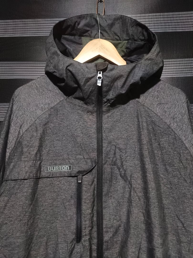 Burton Dryride Dark Gray Hooded Jacket, Men's Fashion, Coats, Jackets ...
