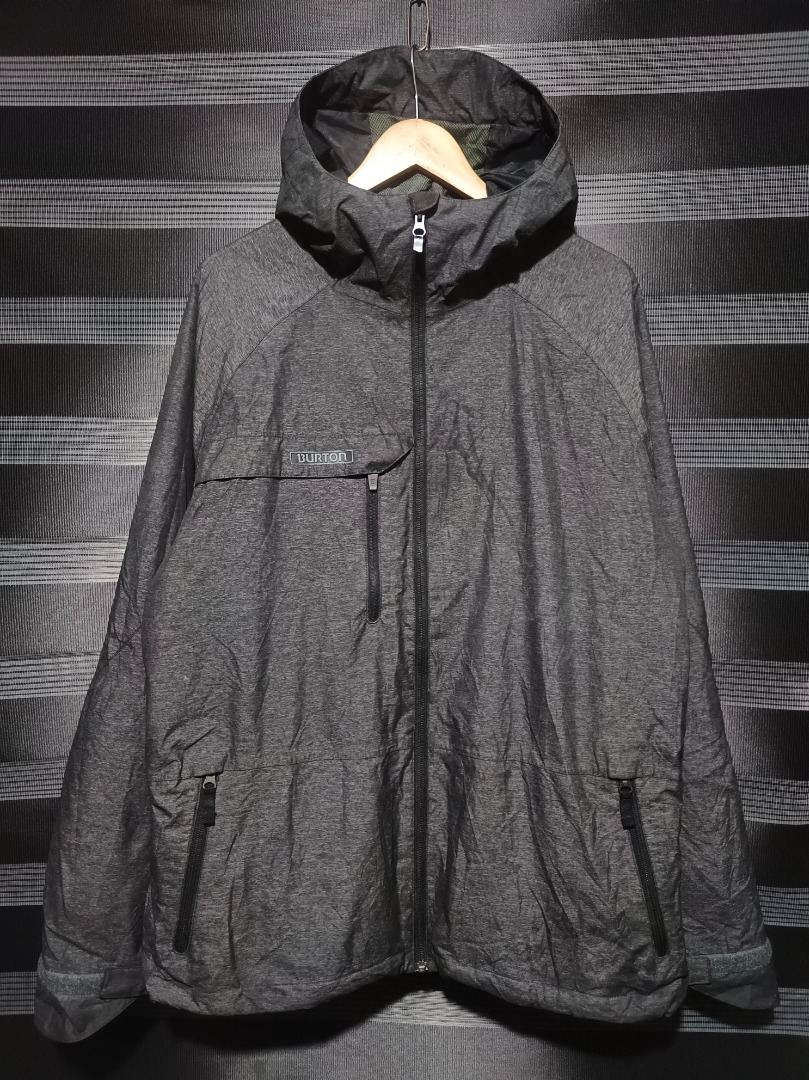 Burton Dryride Dark Gray Hooded Jacket, Men's Fashion, Coats, Jackets ...