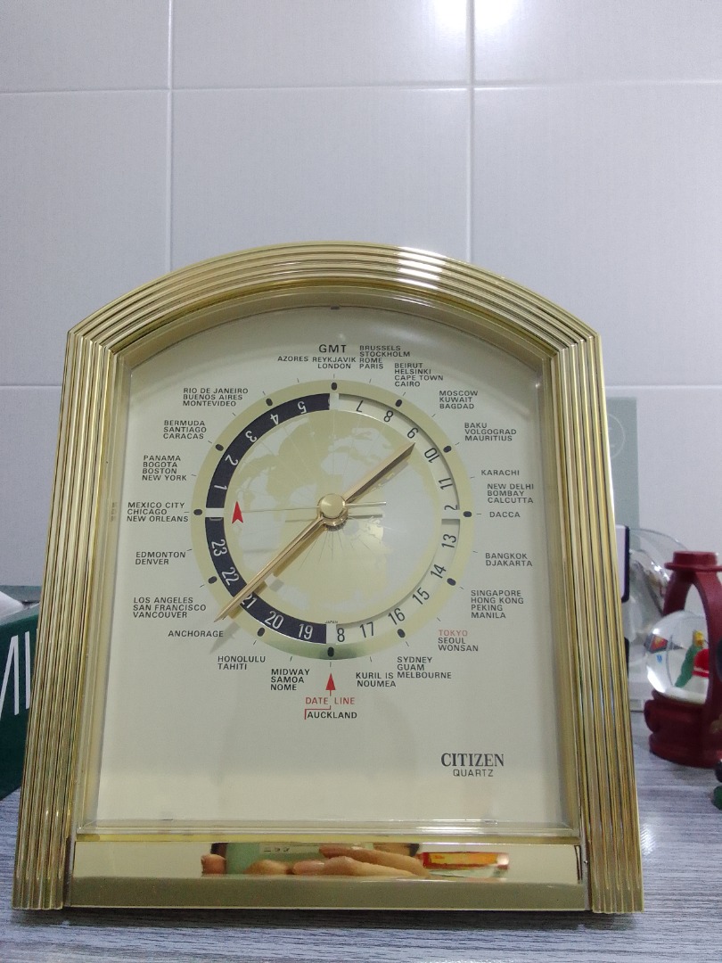 Citizen World Time Desk Table Quartz Clock Ref.: 8RW310, Furniture ...