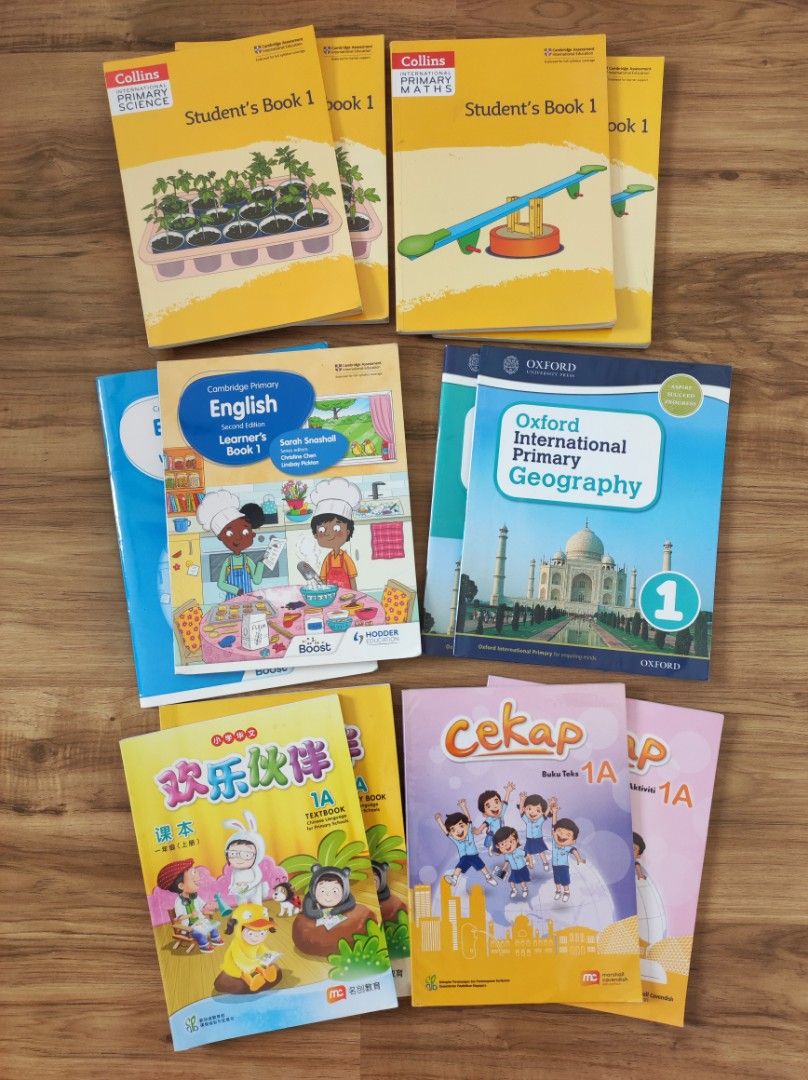 Collins Oxford Cambridge primary year 1 science math english geography chinese cekap malay ...