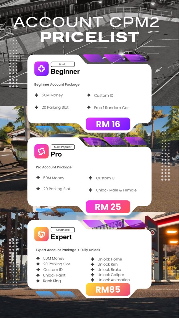 CPM 2 ACCOUNT PACKAGE, Video Gaming, Gaming Accessories, Game Gift ...