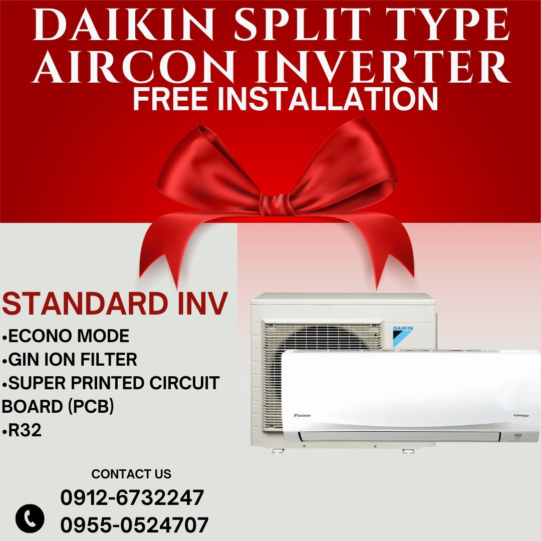 DAIKIN D-SMART SERIES SPLIT TYPE FREE INSTALLATION, TV & Home ...