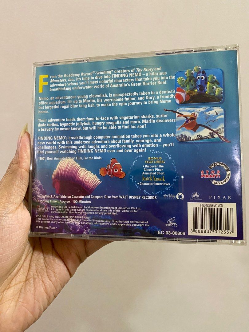 Finding Nemo VCD, Hobbies & Toys, Music & Media, CDs & DVDs on Carousell