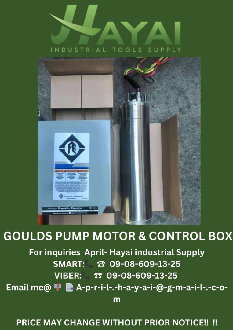 Goulds pump motor & control box, Commercial & Industrial, Construction ...