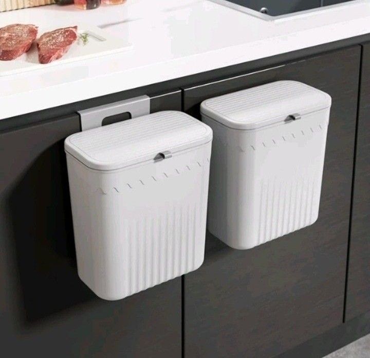 Hanging Wall Mounted Dustbin With Sliding Cover, Furniture & Home ...