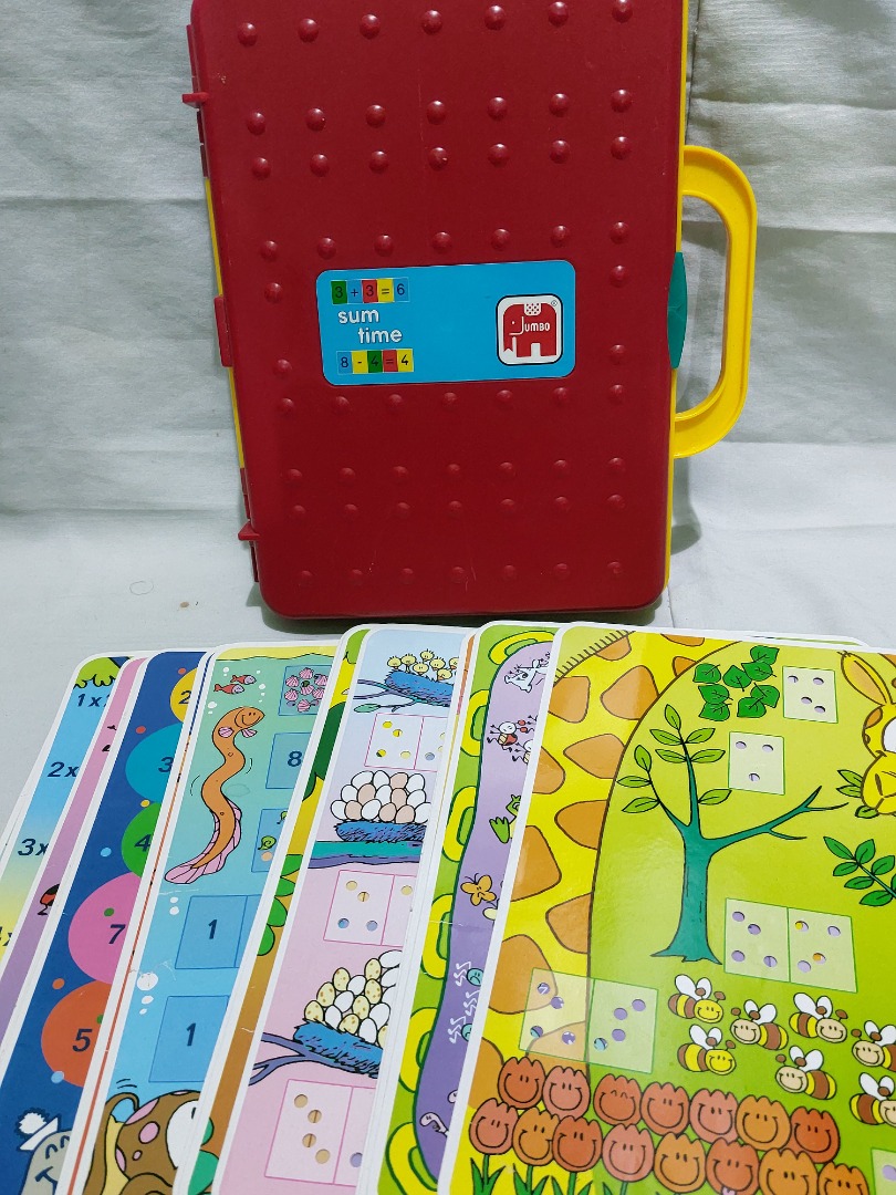 Jumbo SUM TIME Math Learning Set Addition Subtraction Tiles Game ...