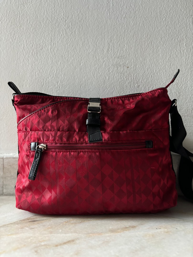Kanana Project Ace Japan Red Monogram Sling Bag / Crossbody / Messenger ...