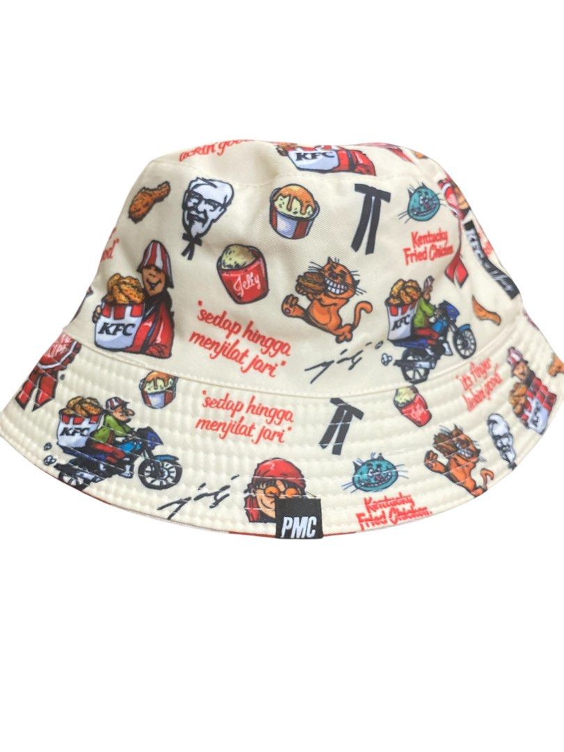 Kfc x pmc x ujang bucket hat, Men's Fashion, Watches & Accessories, Cap ...
