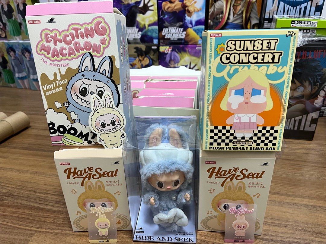 Labubu & Merbubu (Dada,Sisi,Soymilk) CryBaby Sunset Concert pink white ...