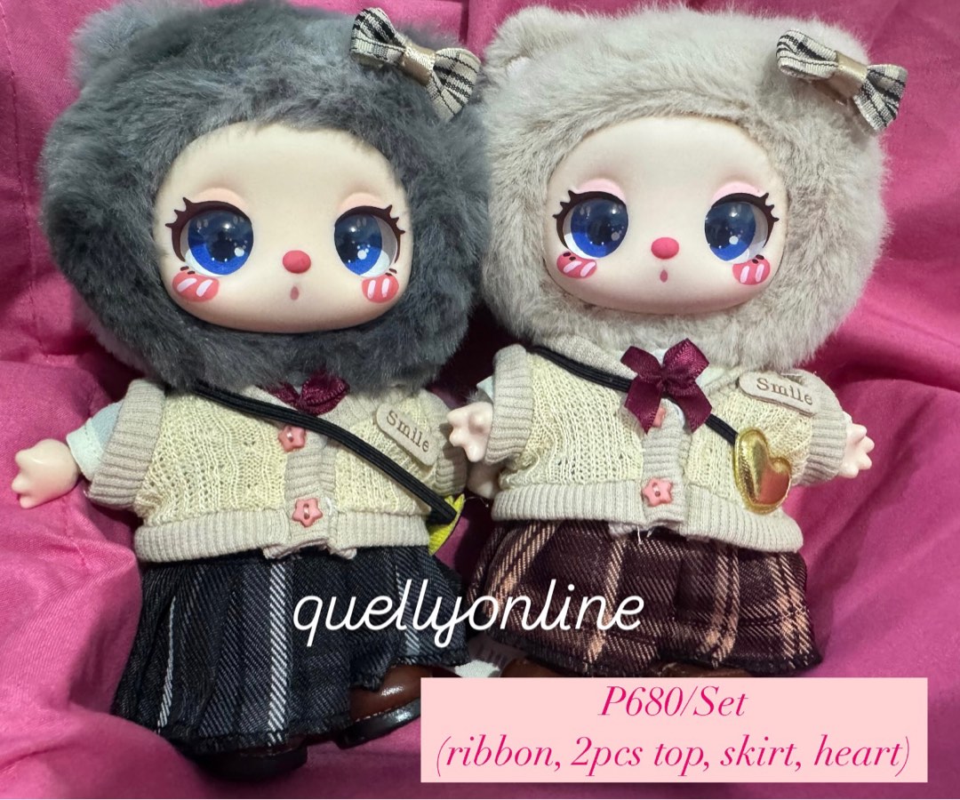 Labubu and Liila Lucky Cat Clothes (Toy NOT INCLUDED), Hobbies & Toys ...